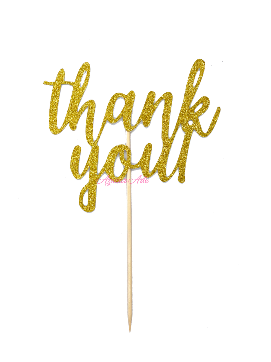 Thank You Cake Topper – Azucar Arte